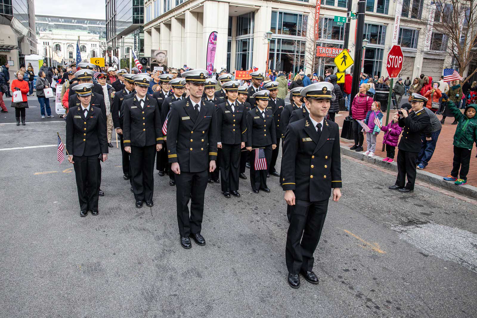 The US Chinese American Naval Academy Midshipmen will march to Honor ...